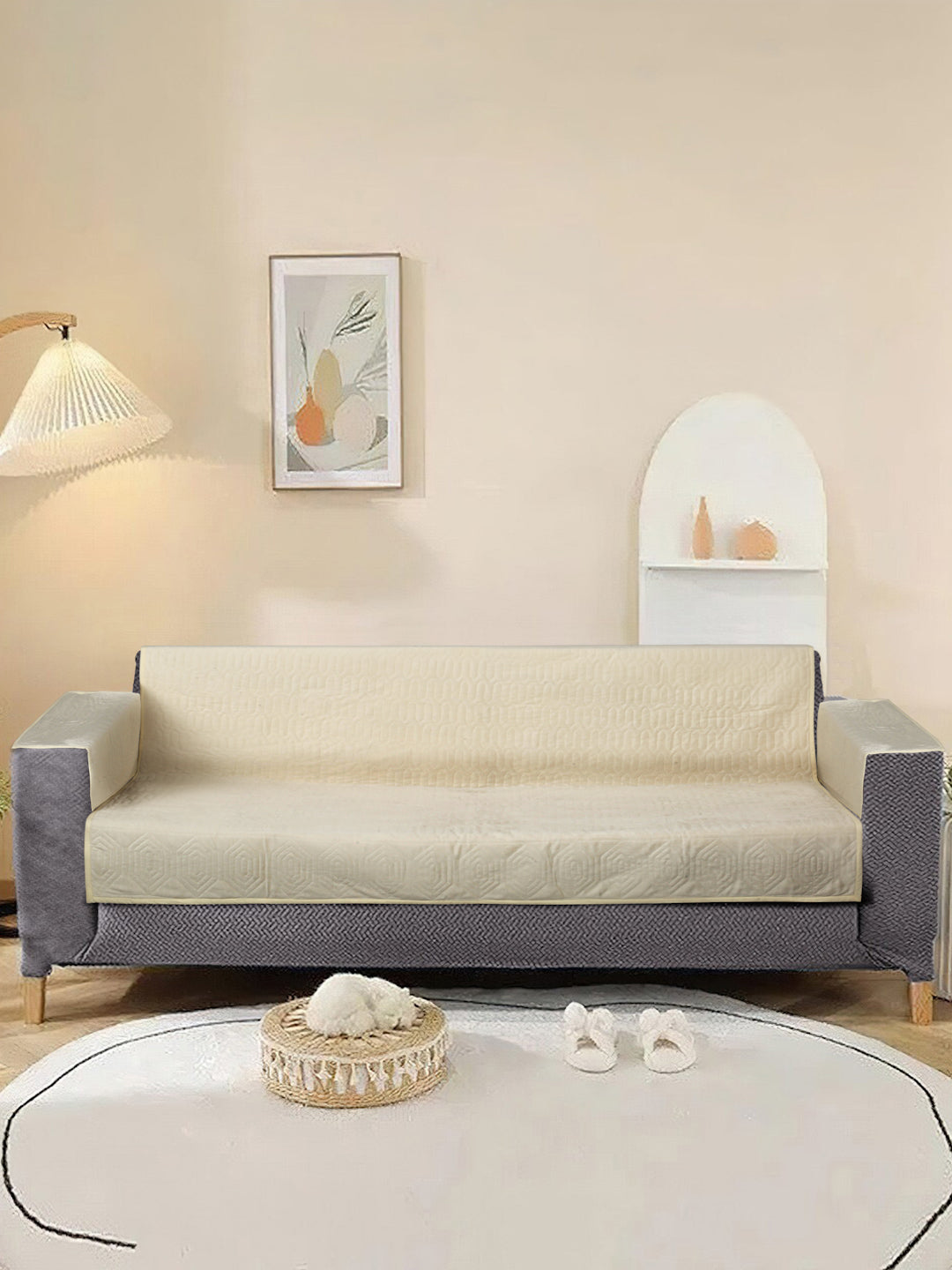 Premium Sofa Covers Set with Arm Rest, Printed Slipcovers for Sofa ...